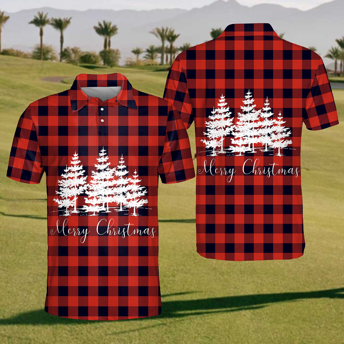 Mens Christmas Tree Polo Shirt – cozypantsus