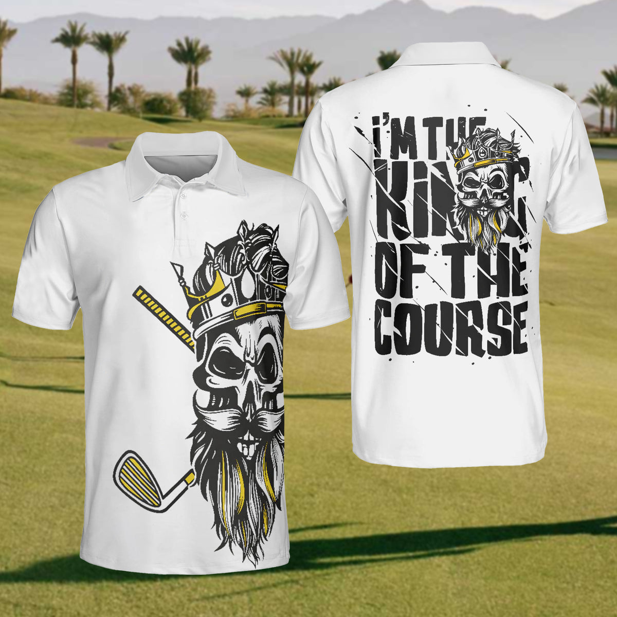 Mens Funny Skull Golf Polo Shirt – cozypantsus