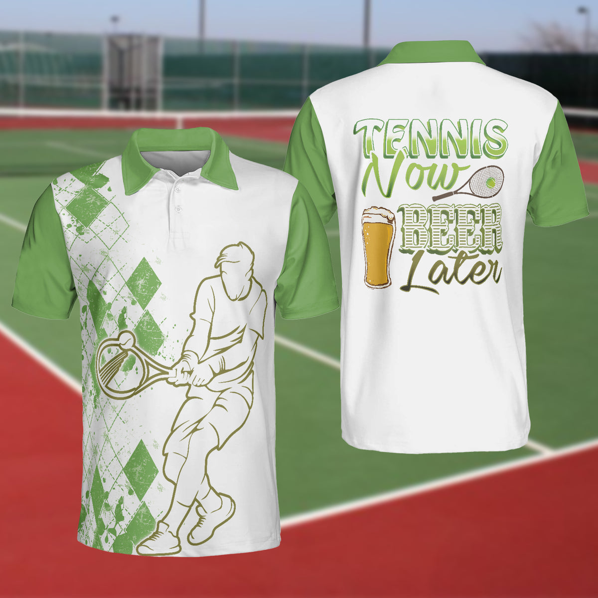 Men's Tennis& Beer Polo Shirt – cozypantsus