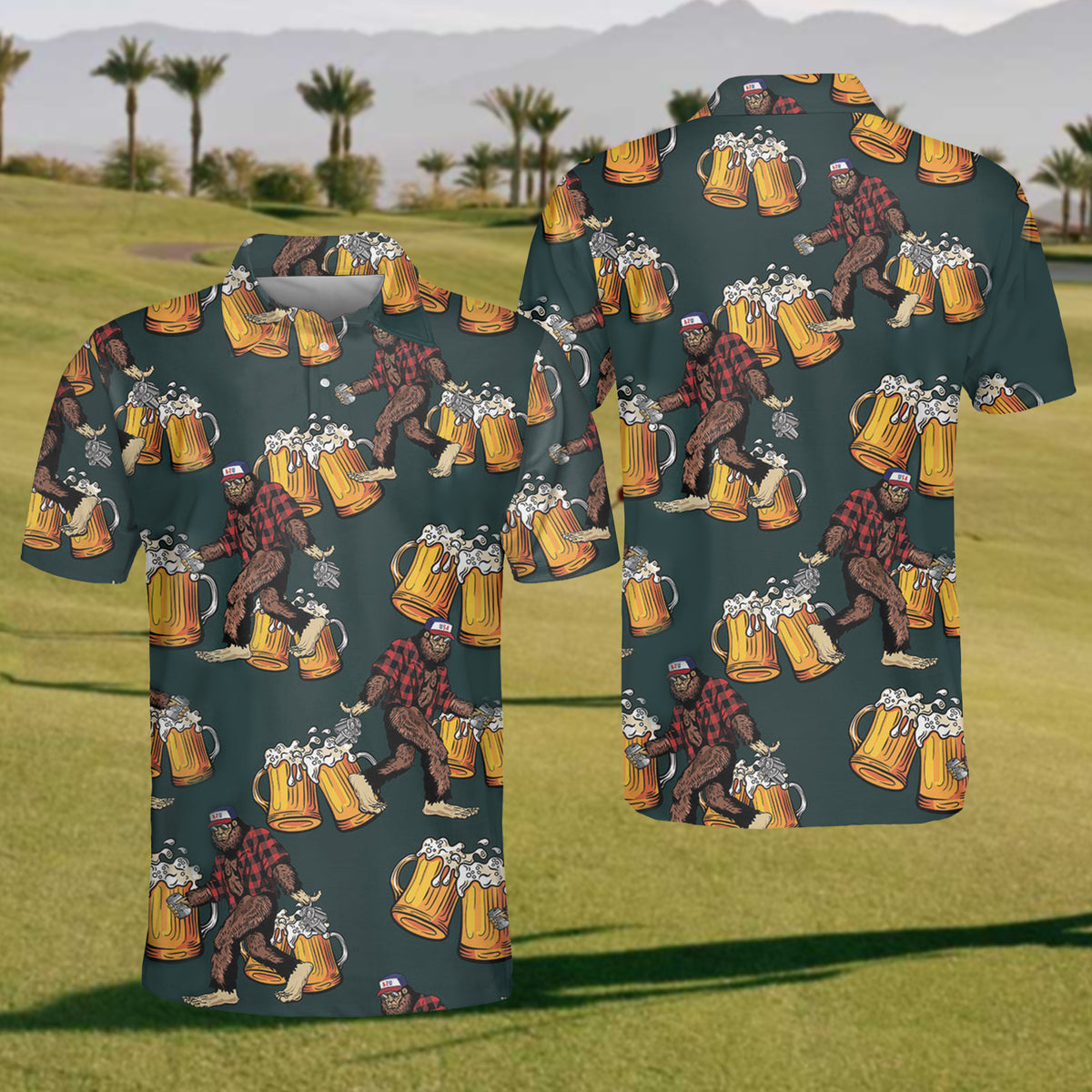 Mens Big Foot Beer Polo Shirt – cozypantsus