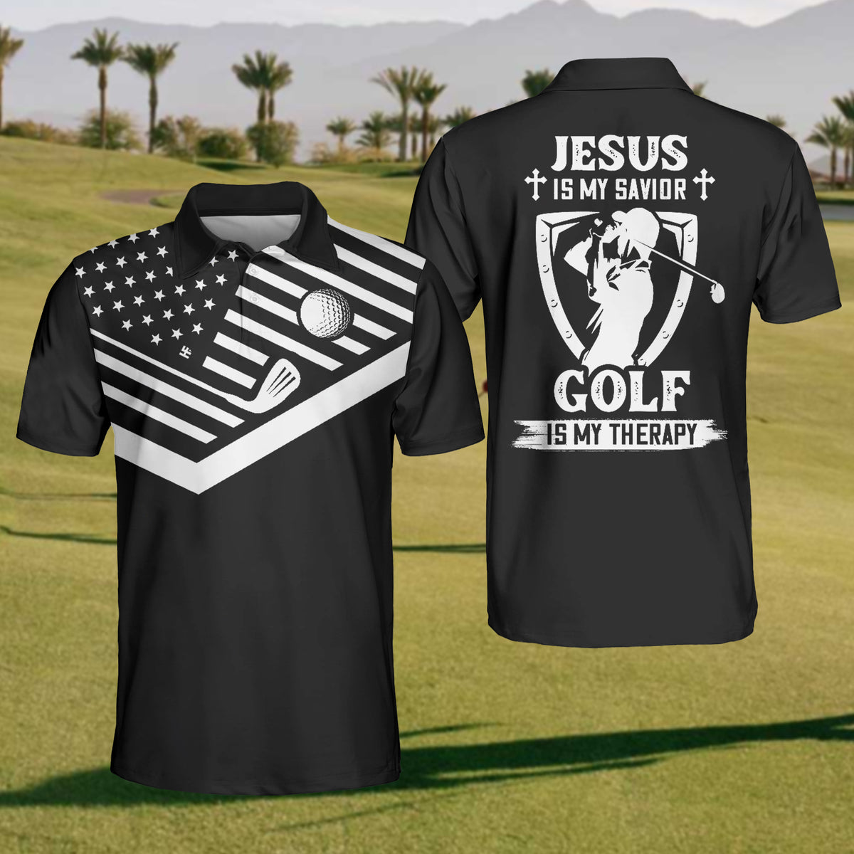 Men's Jesus & Golf Polo Shirt – cozypantsus