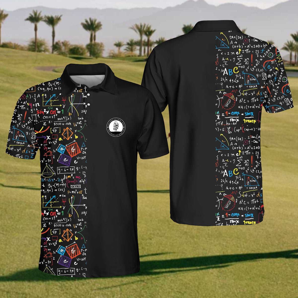 Skull And Math Polo Shirt For Men – cozypantsus