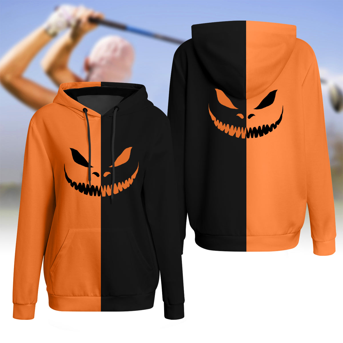 Women's Halloween Grimace Pattern Hoodie – cozypantsus